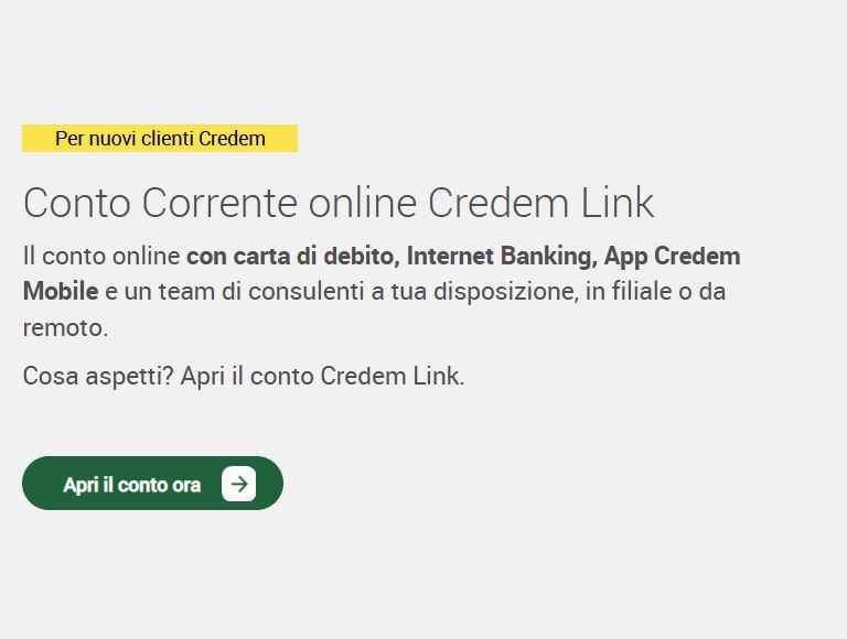 Come aprire un conto Credem Link: guida completa
